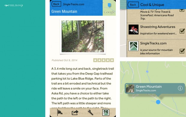Singletracks Trail Info Featured in Google Field Trip App ...