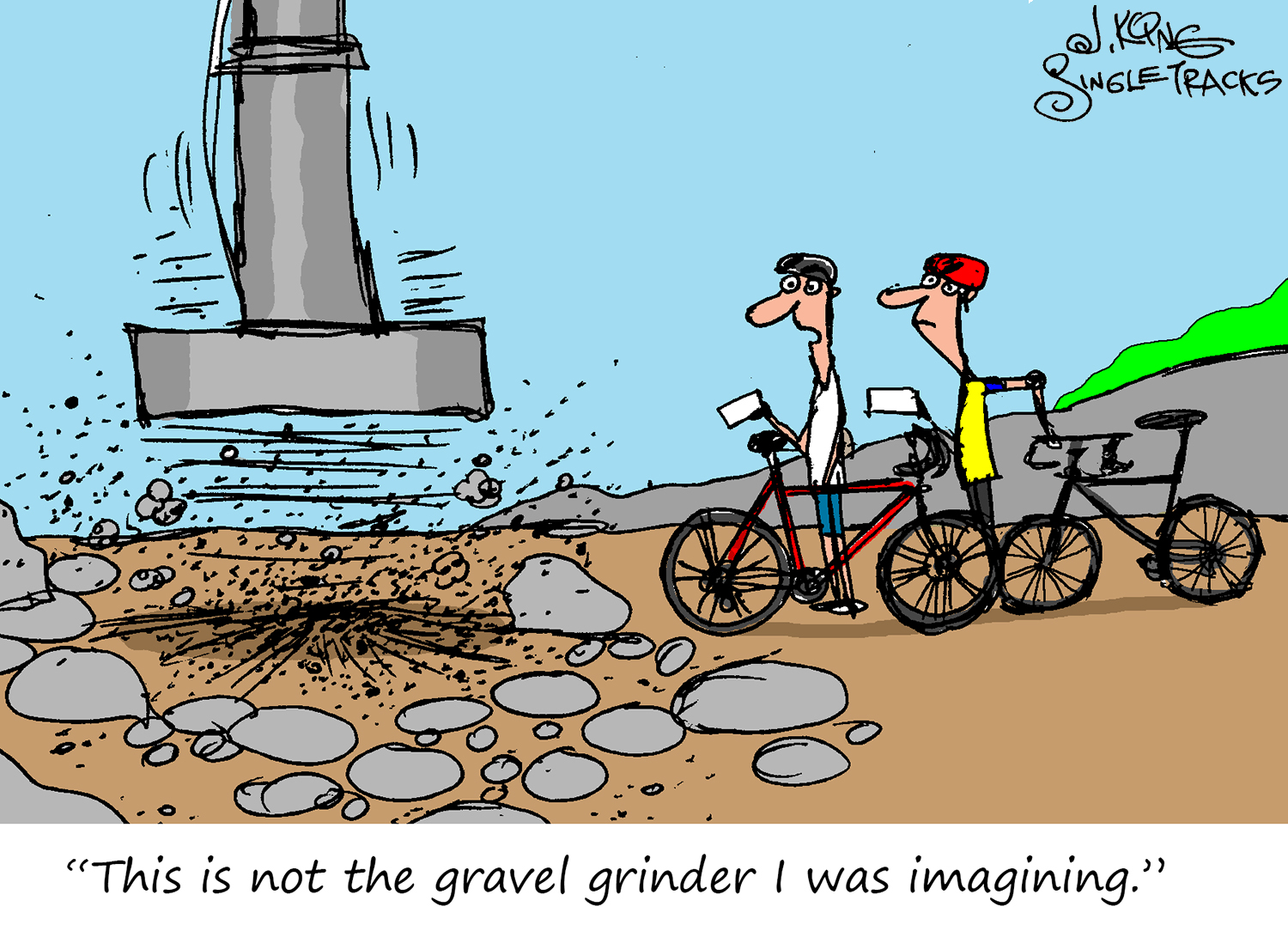 Gravel Grinder [Cartoon] - Singletracks Mountain Bike News