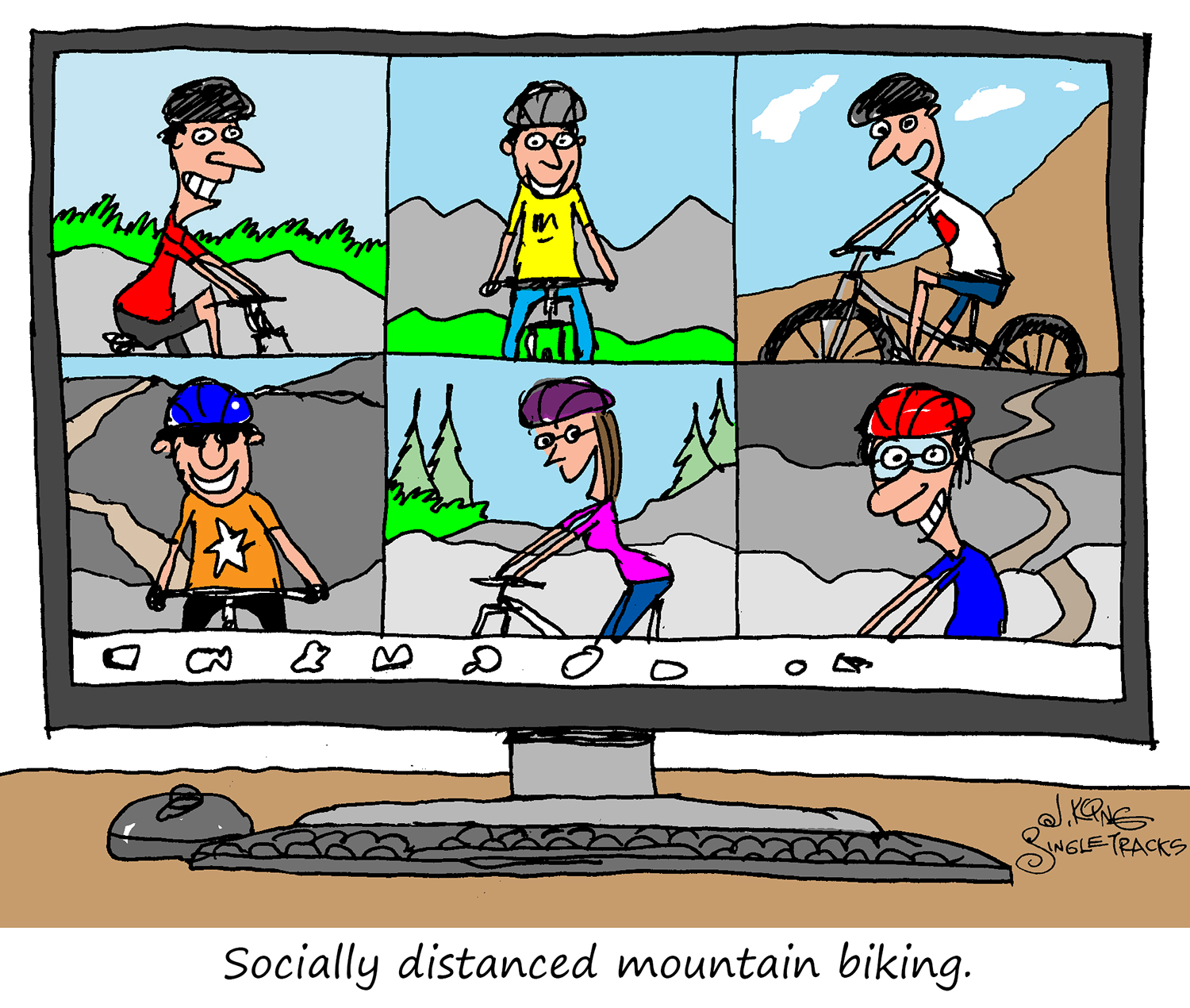 Mountain Bike Group Rides, 2020 [Cartoon] - Singletracks Mountain Bike News