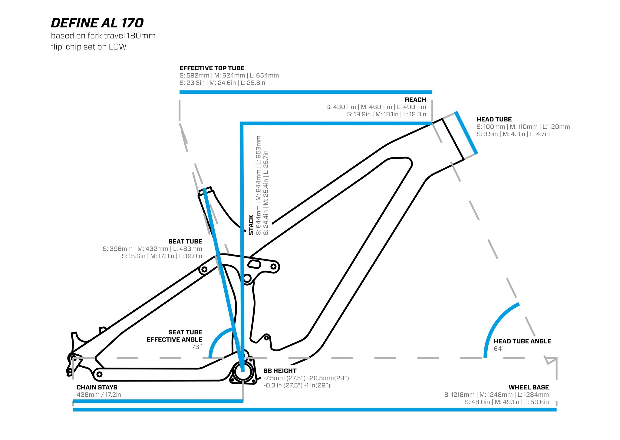 NS Bikes Goes Long on the New Define AL 170 Mixed Wheel Bike ...