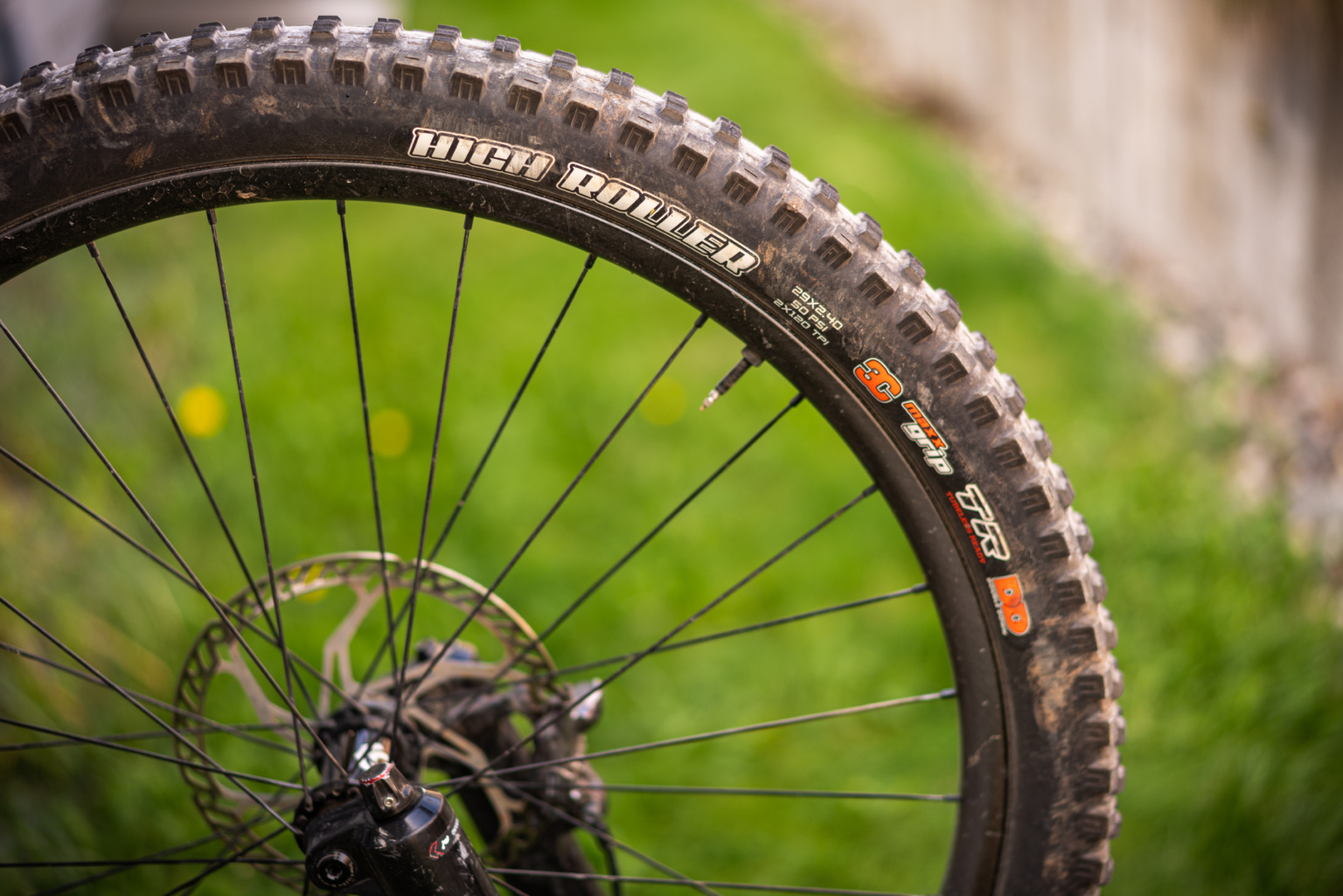 The new Maxxis High Roller gravity tire is so tough you don't need to carry an emergency tube ...