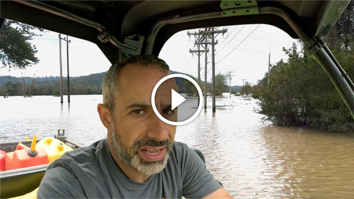 Seth Alvo of Berm Peak shares on-the-ground footage of Hurricane Helene ...