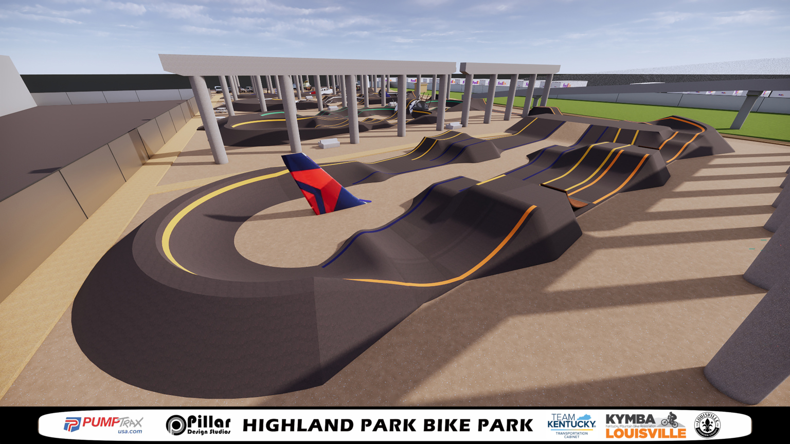 The $700,000 Highland Park Bike Park will be built beneath an ...