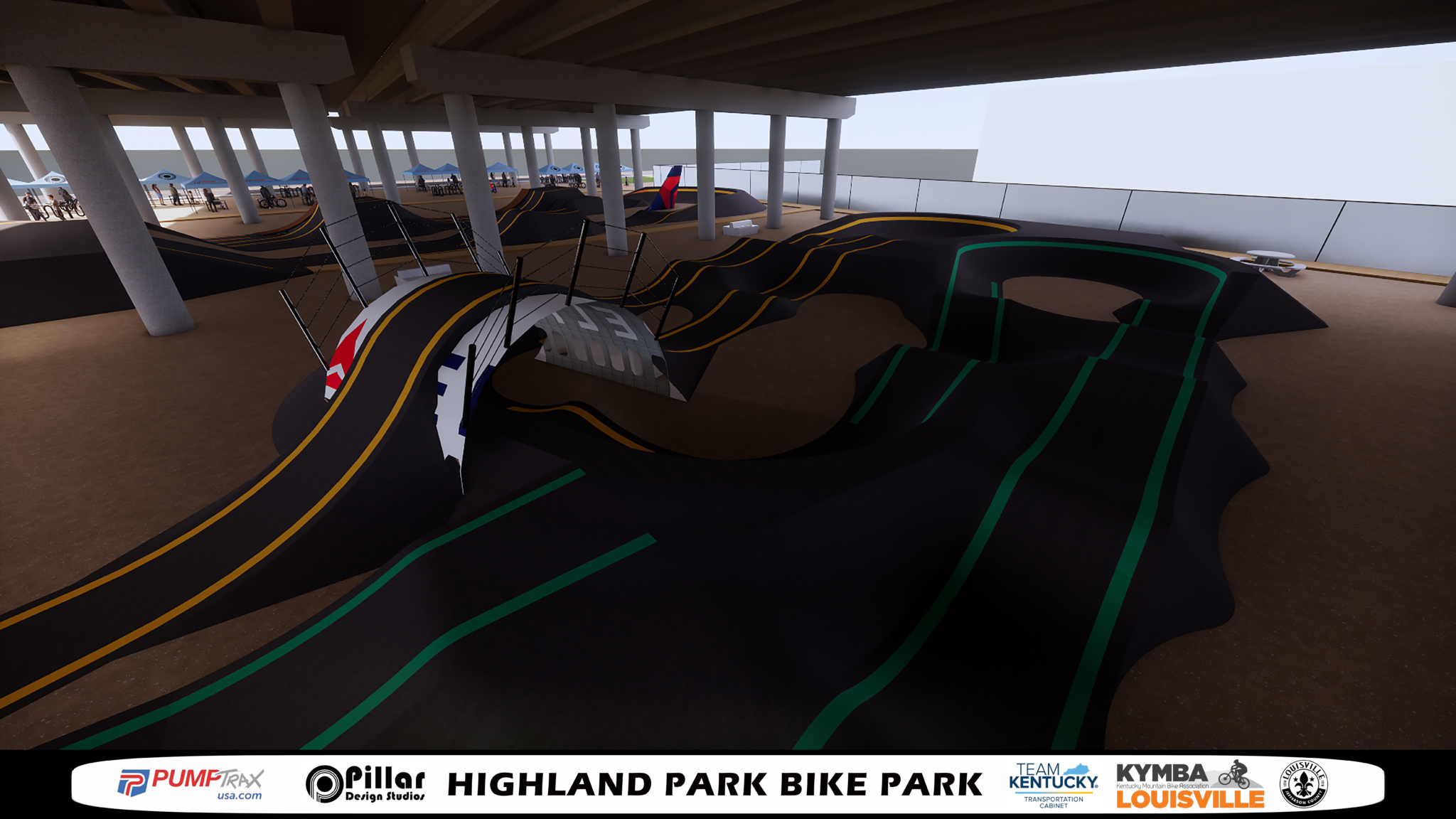 The $700,000 Highland Park Bike Park will be built beneath an ...