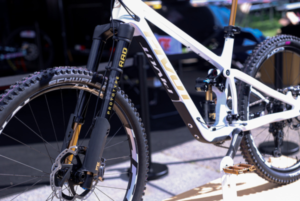 We can only speculate about this inverted Fox fork spotted at Sea Otter ...