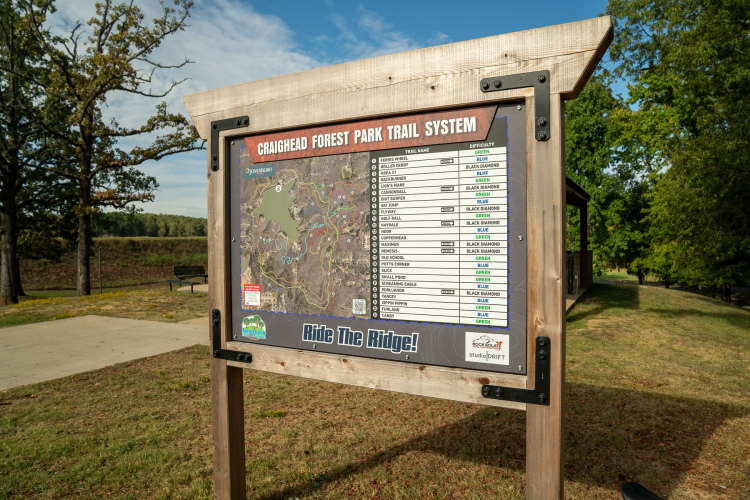 Craighead Forest Park is eastern Arkansas' premiere mountain bike trail ...